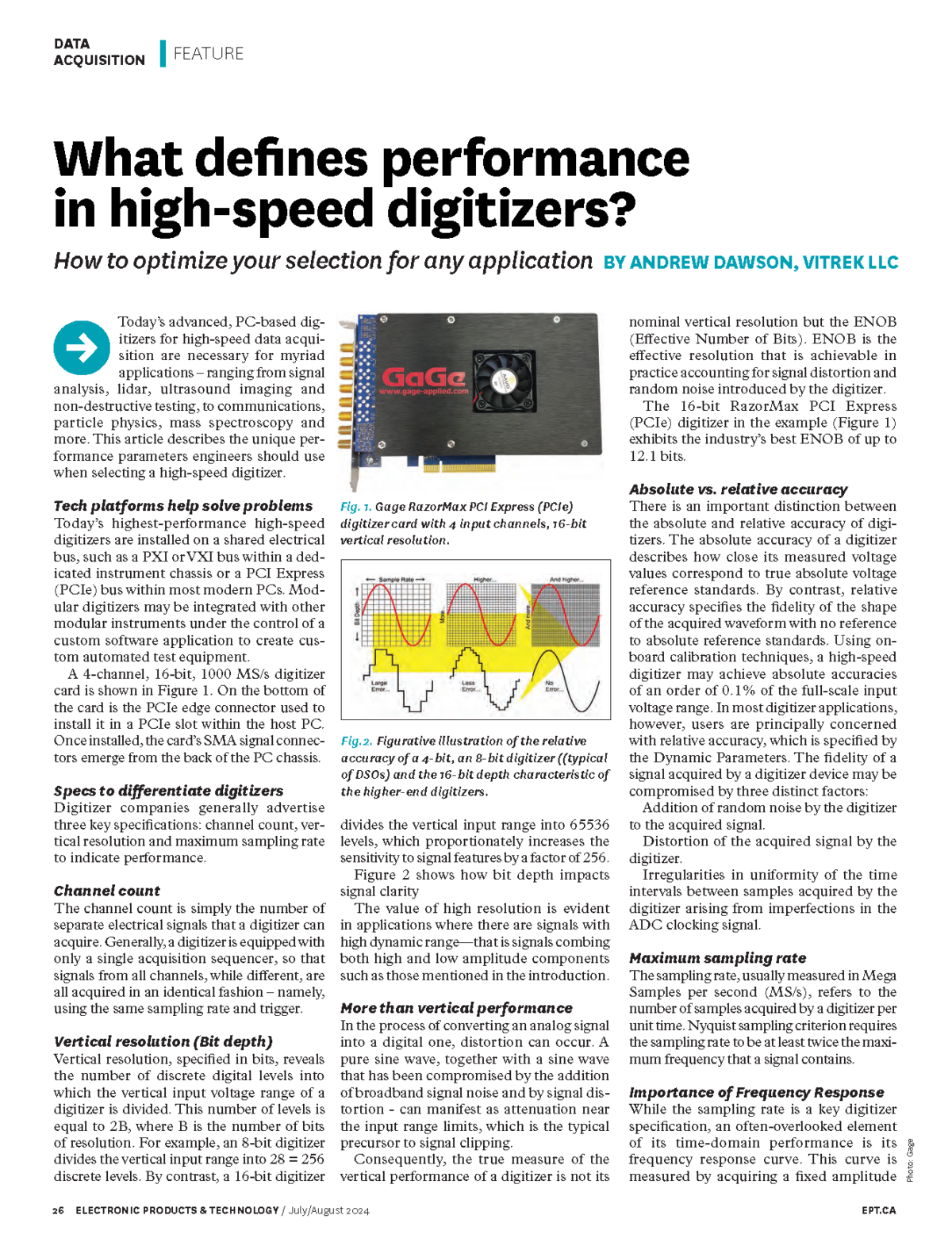 What Defines Performance in High-Speed Digitizers | EPT July 2024